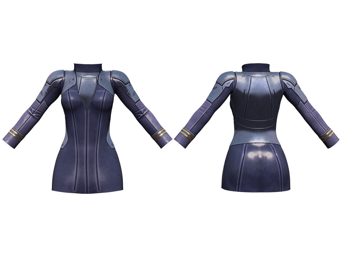 Sci-fi Officer Scientist Secretary Outfit 3D model - TurboSquid 1942987