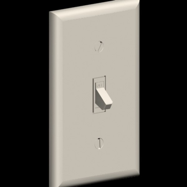 3ds max single light switch plate