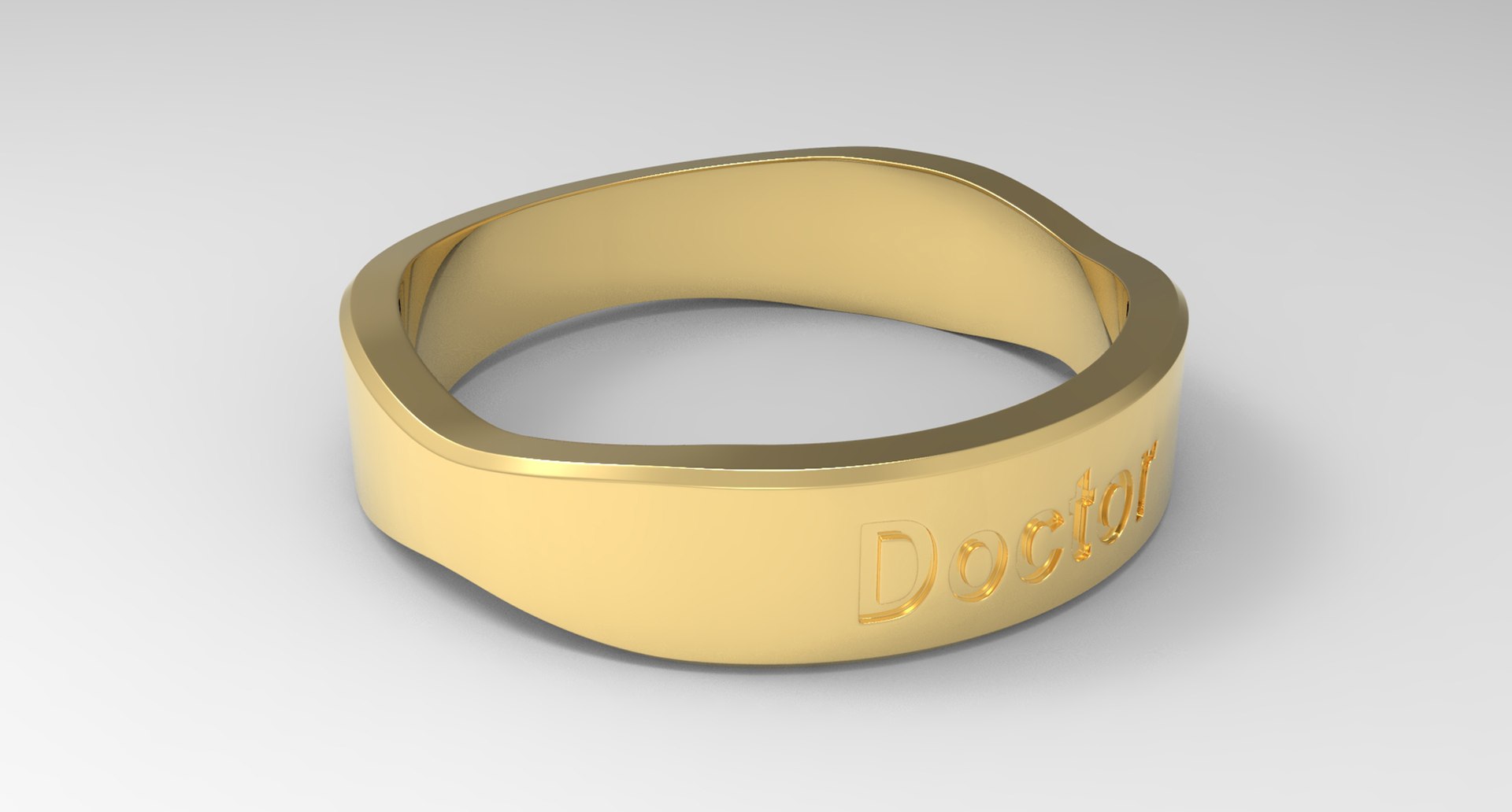 3D Model Doctor Ring Female Gold - TurboSquid 1860626