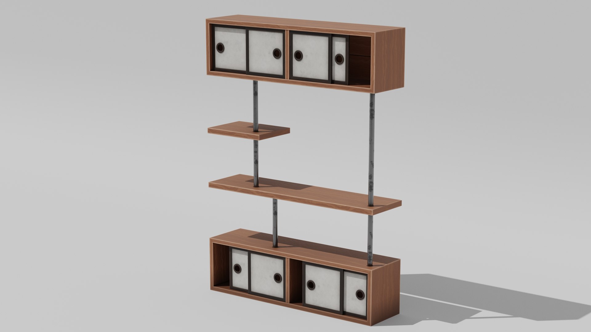 3D model Japanese Furniture Kit - medium shelves - TurboSquid 1959330