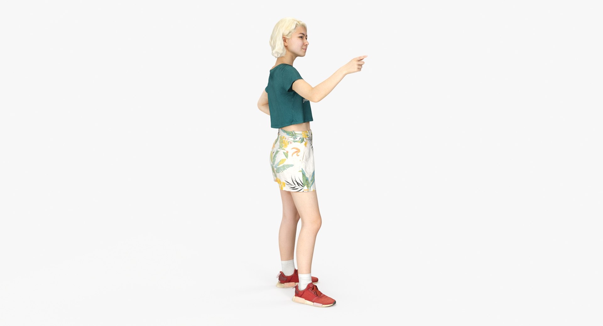 Riley Casual Summer Interacting Pose 02 Pointing 3D model - TurboSquid ...