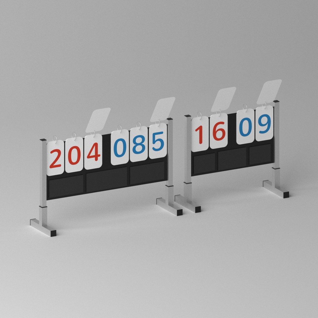 3D Sports Basketball Football Soccer Scoreboard 1 Model - TurboSquid ...
