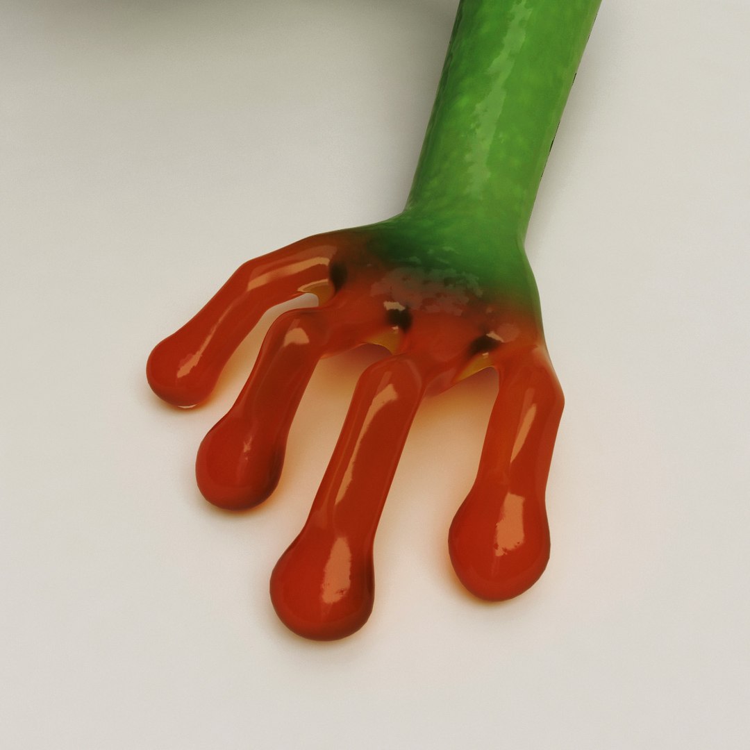 3d red eyed tree frog