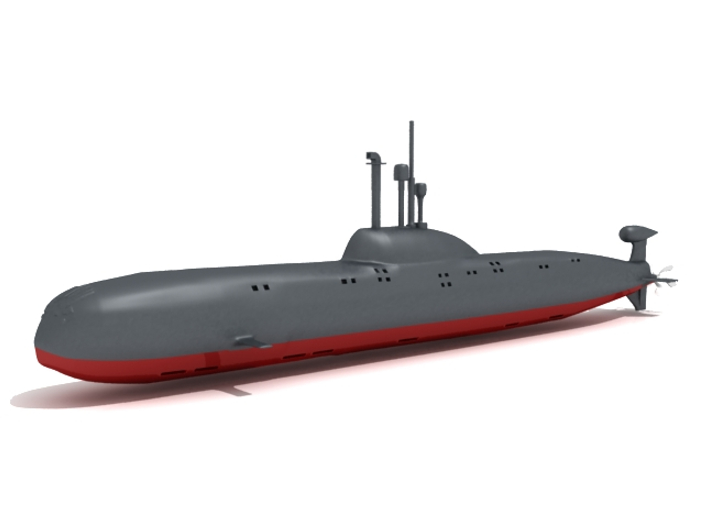 3dsmax akula class submarine