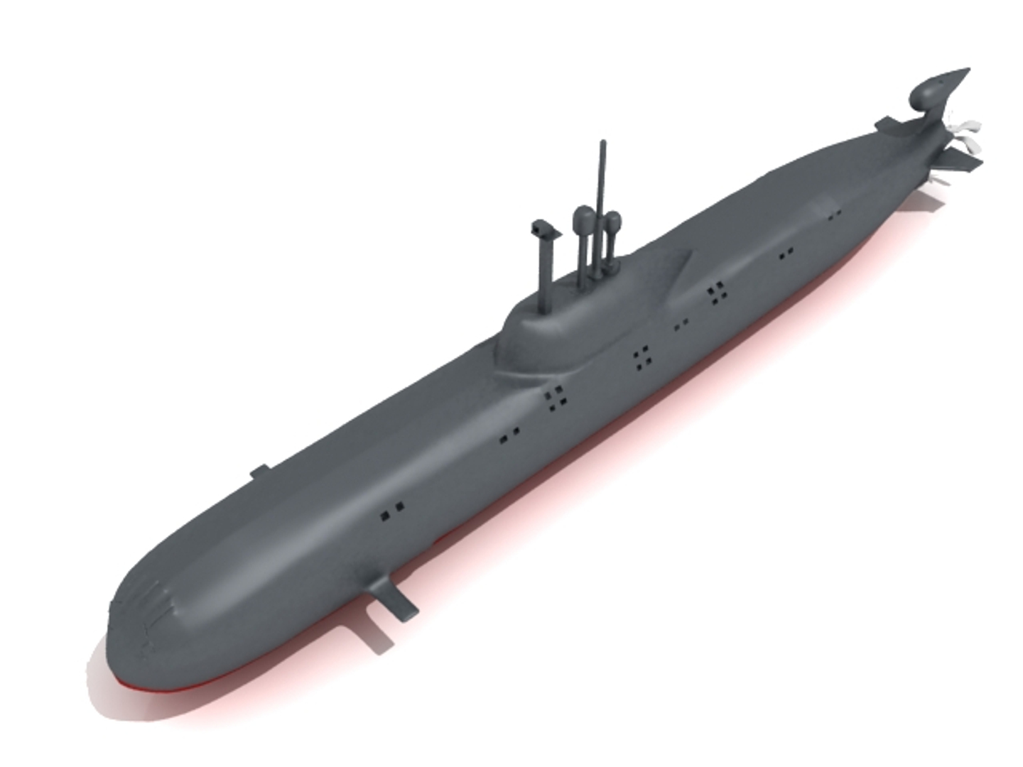 3dsmax akula class submarine