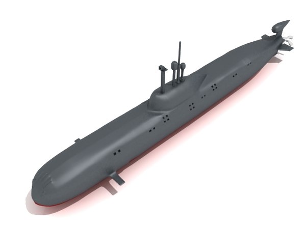 3dsmax akula class submarine