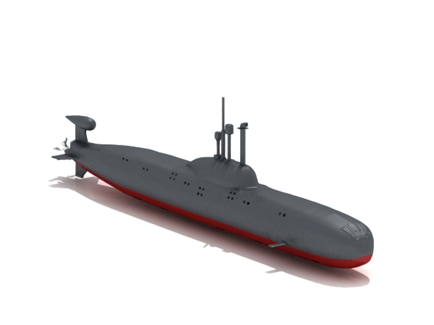 3dsmax akula class submarine