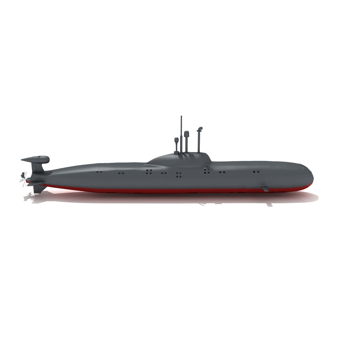 3dsmax akula class submarine