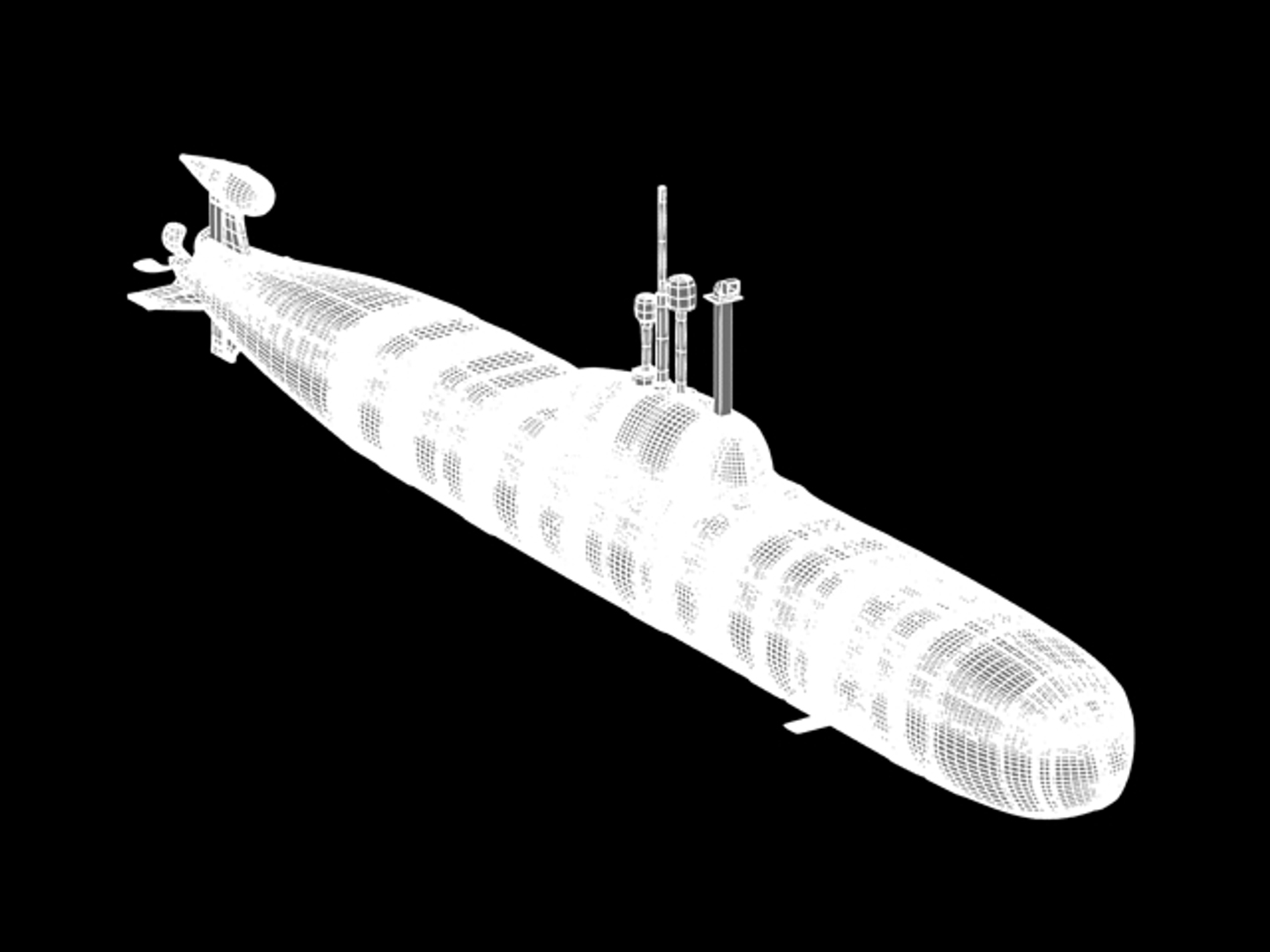 3dsmax akula class submarine