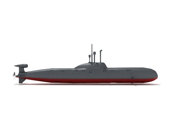 3dsmax akula class submarine
