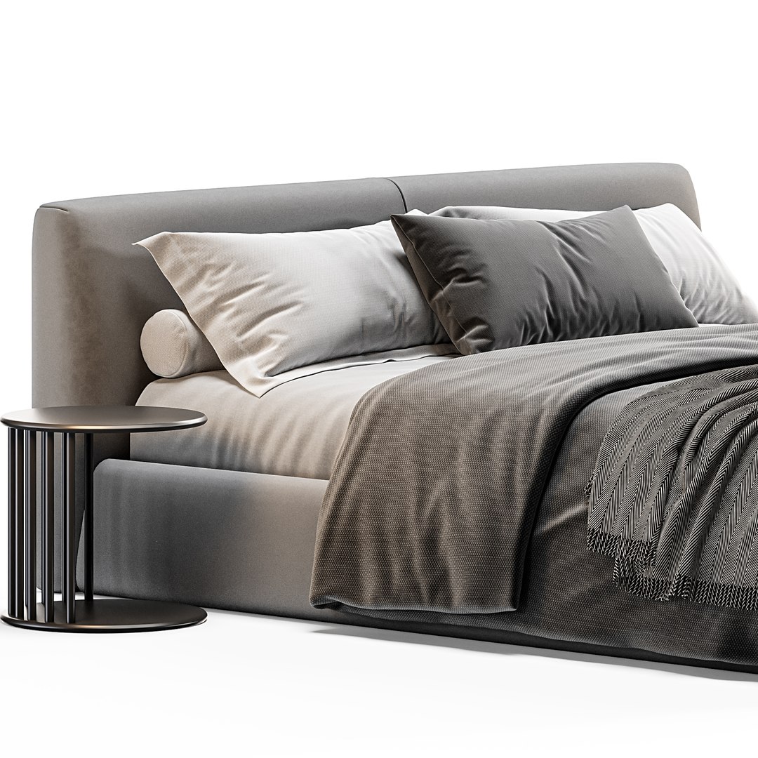 3D Bed One Mebel Nuvo Model - TurboSquid 2093794