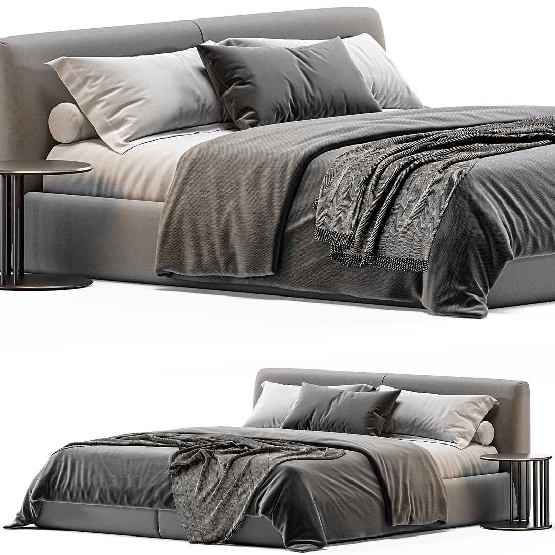 3D Bed One Mebel Nuvo Model - TurboSquid 2093794