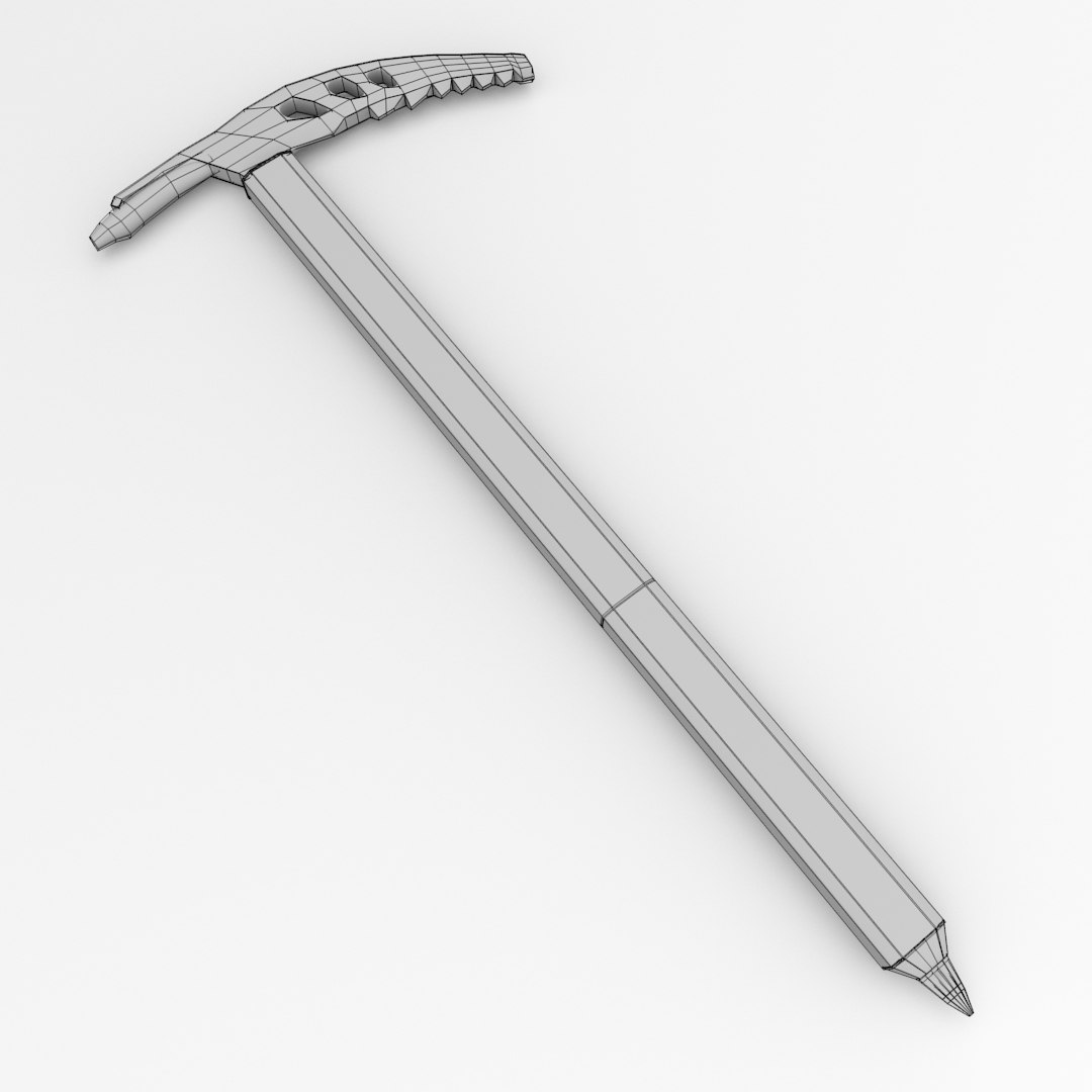 3d model of ice axe