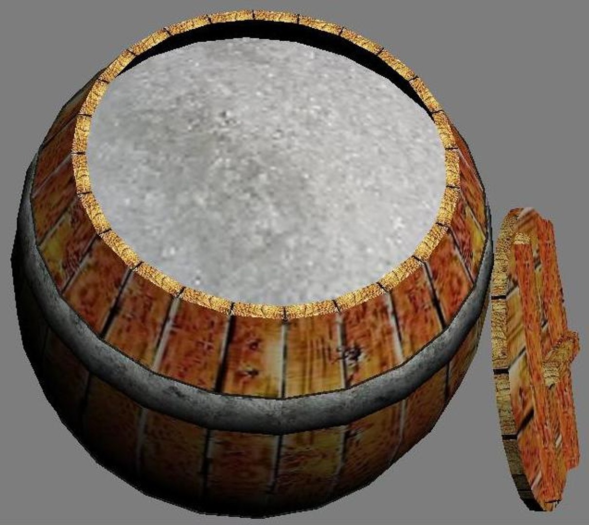 Wooden Barrel Salt 3d Max