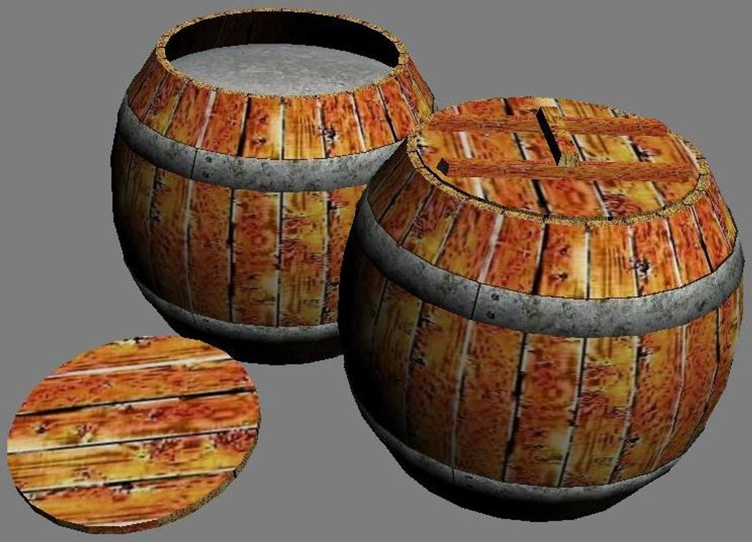 Wooden Barrel Salt 3d Max