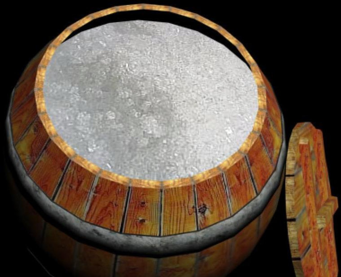 Wooden Barrel Salt 3d Max
