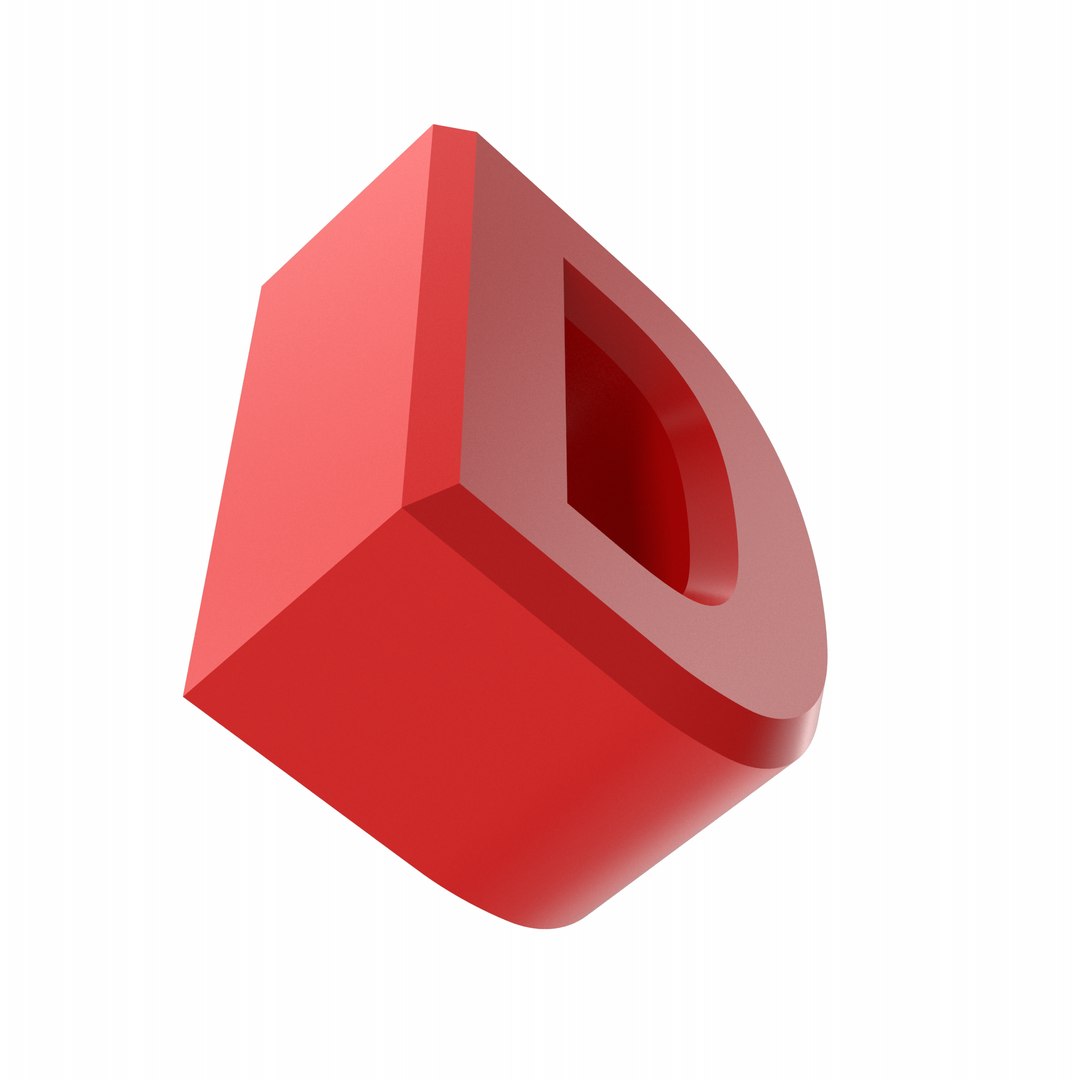 3D Red Letter D - TurboSquid 2271671