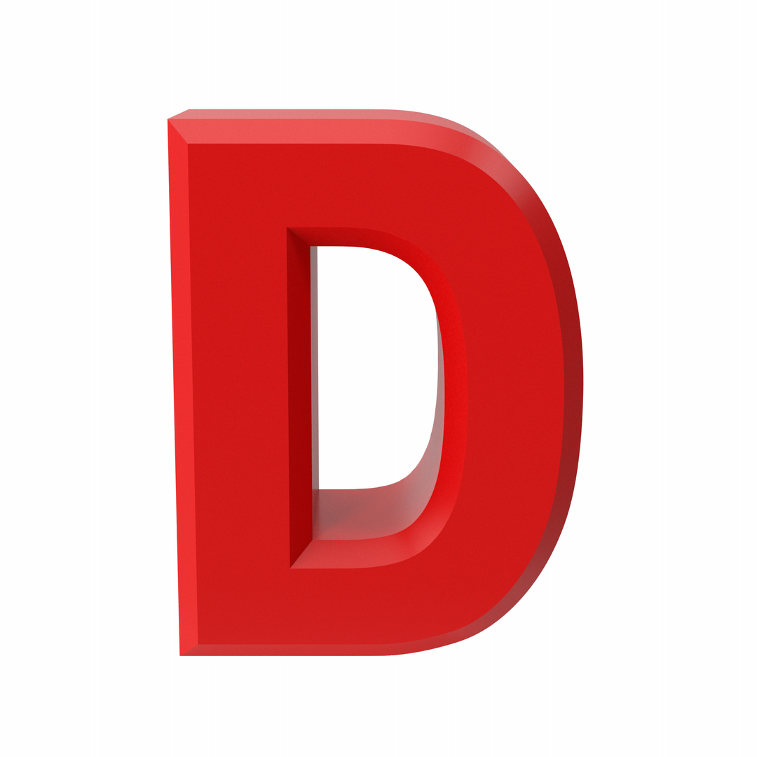 3D Red Letter D - TurboSquid 2271671