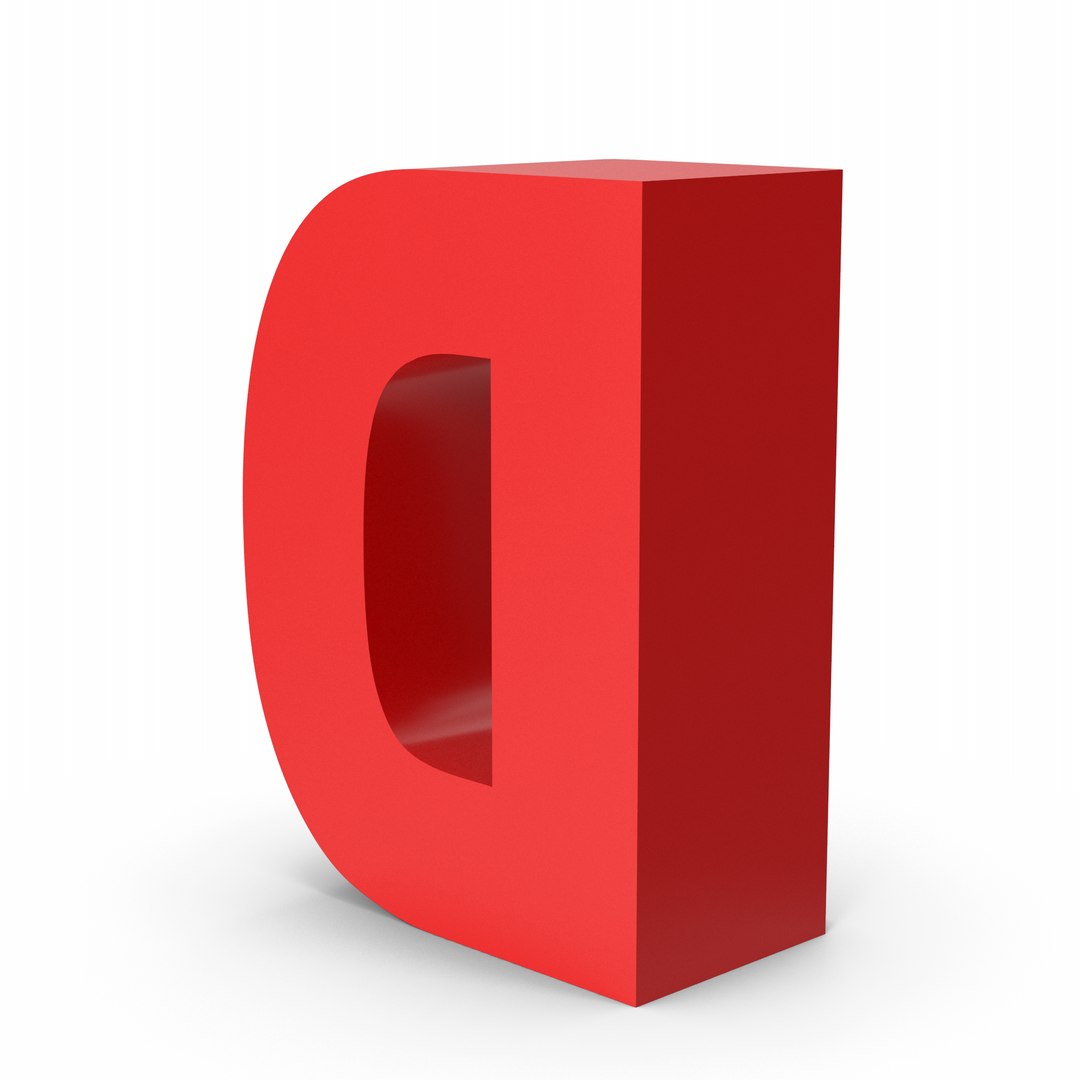 3D Red Letter D - TurboSquid 2271671