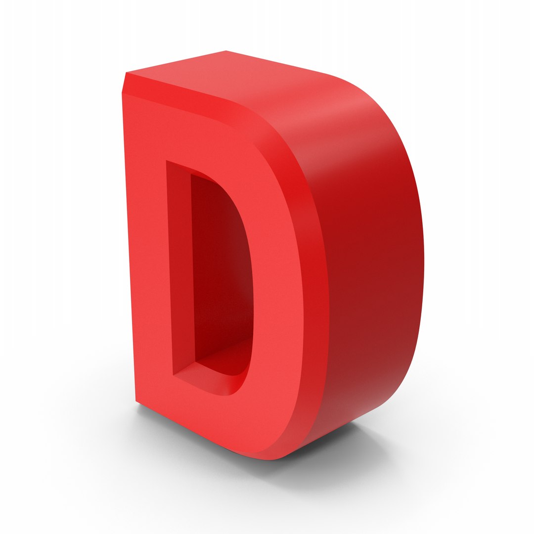 3D Red Letter D - TurboSquid 2271671