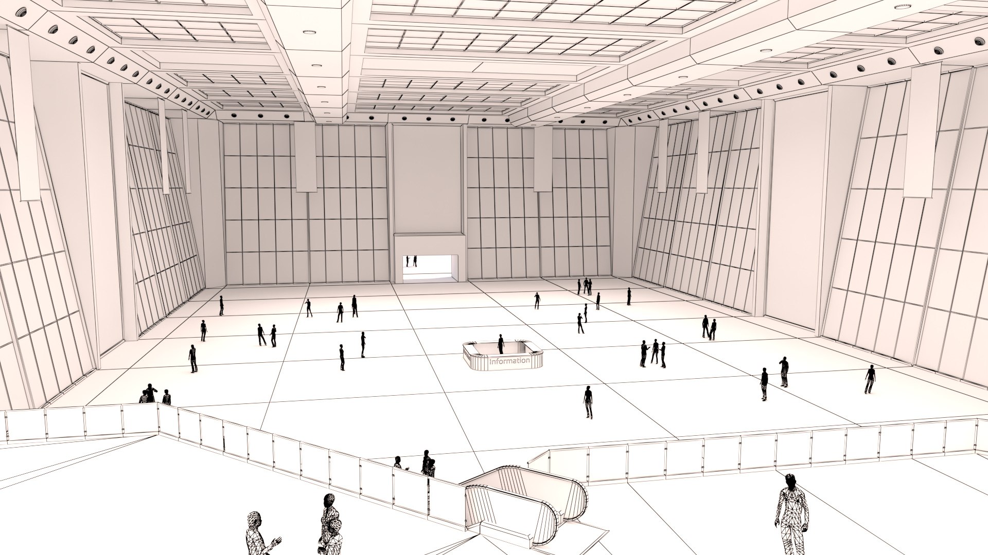 Modular Virtual Exhibition Hall 3D Model - TurboSquid 1677281