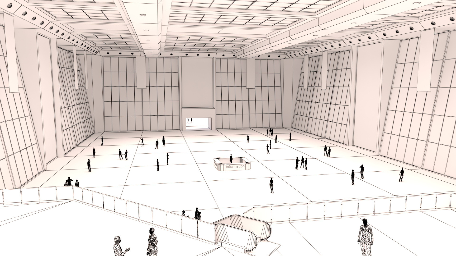 Modular virtual exhibition hall 3D model - TurboSquid 1677281