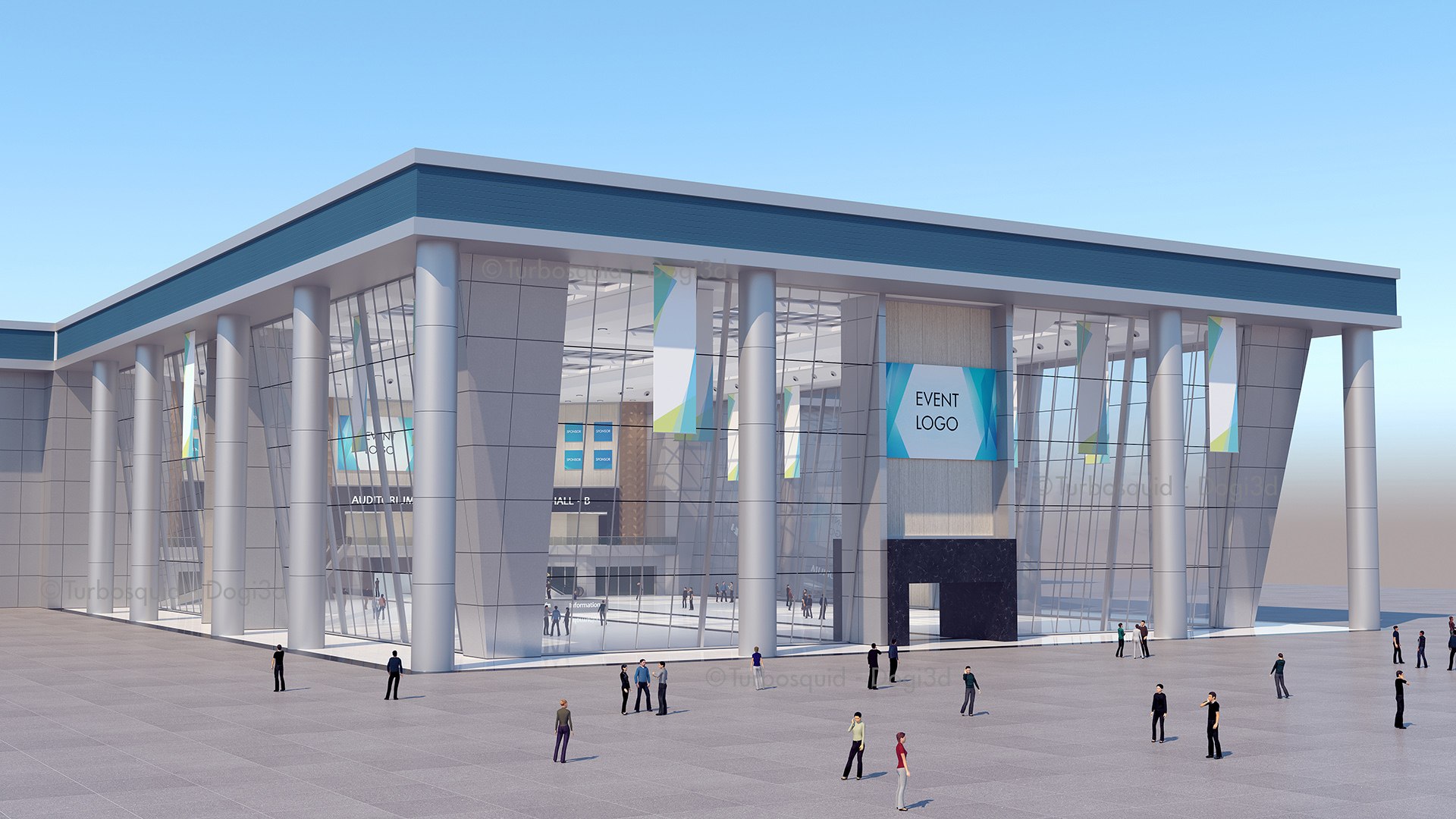 Modular Virtual Exhibition Hall 3D Model - TurboSquid 1677281