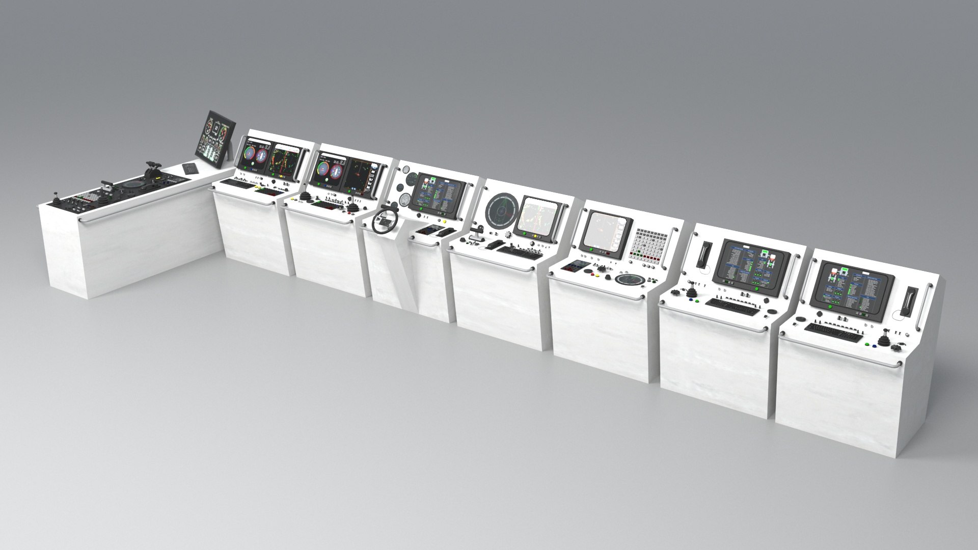3d Ship Bridge Control Room Model
