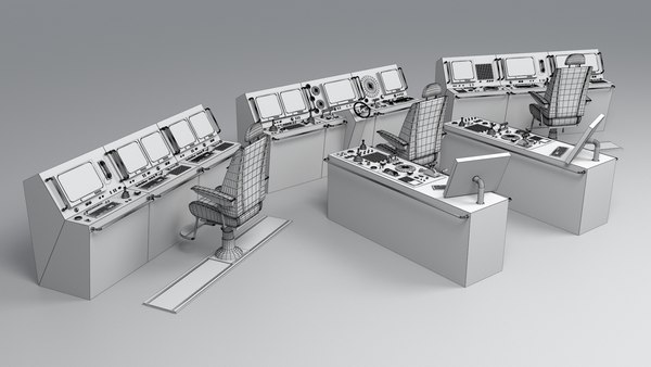 3d ship bridge control room model