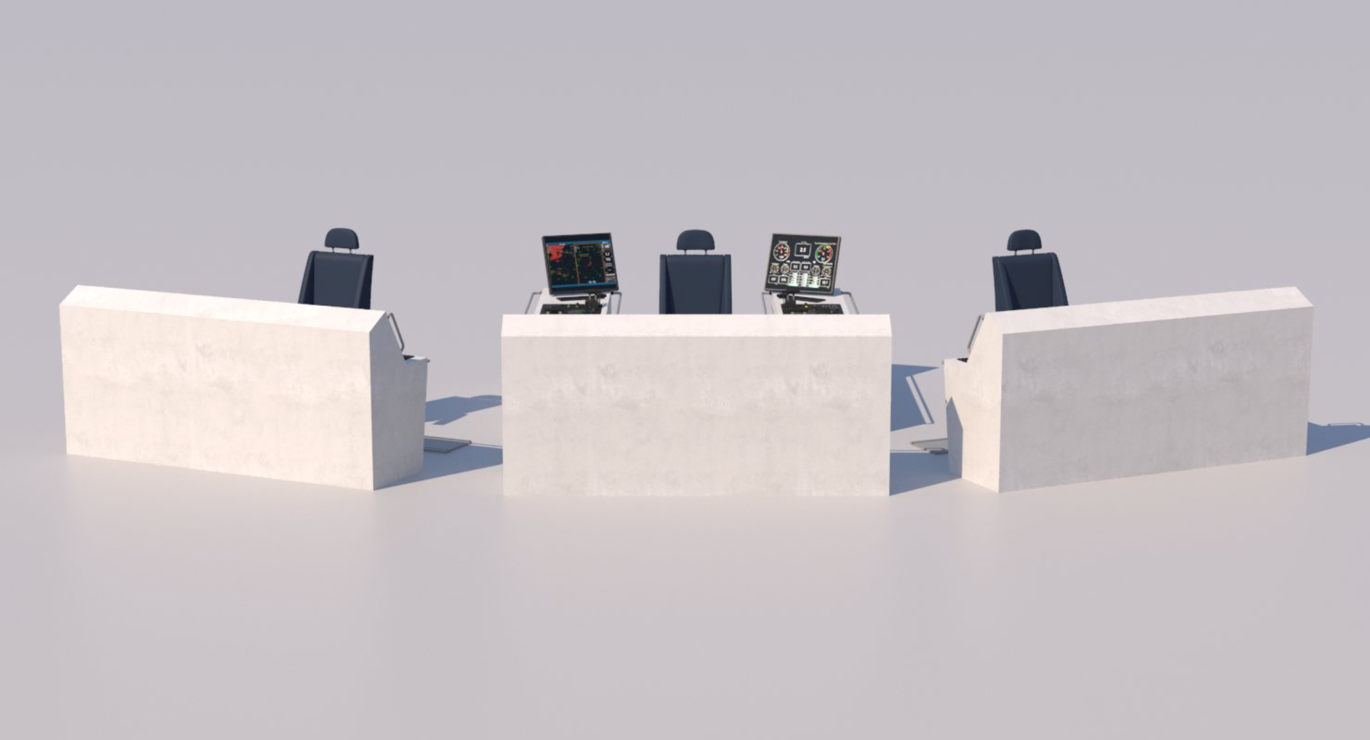 3d Ship Bridge Control Room Model