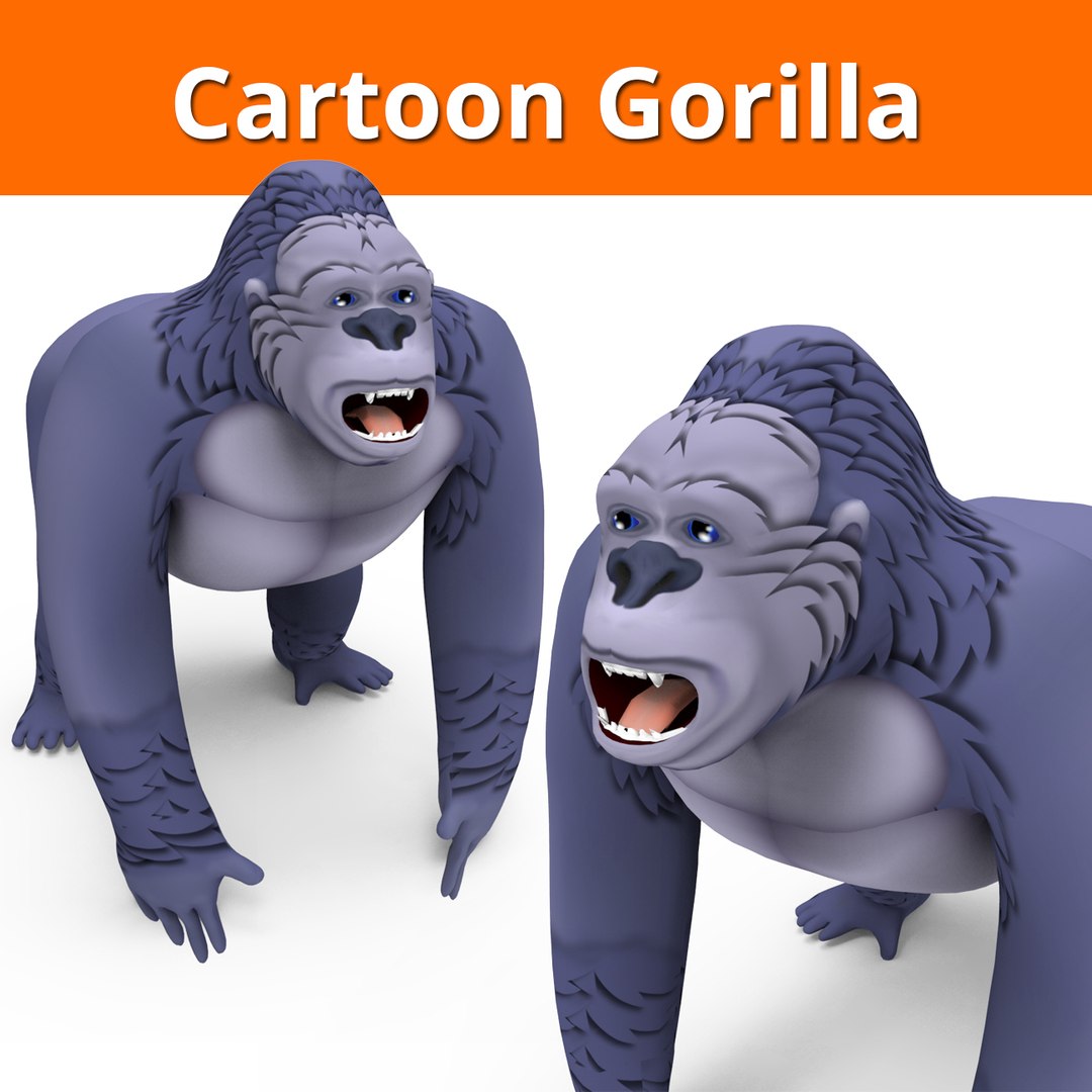 Cartoon gorilla 3D model - TurboSquid 1234796