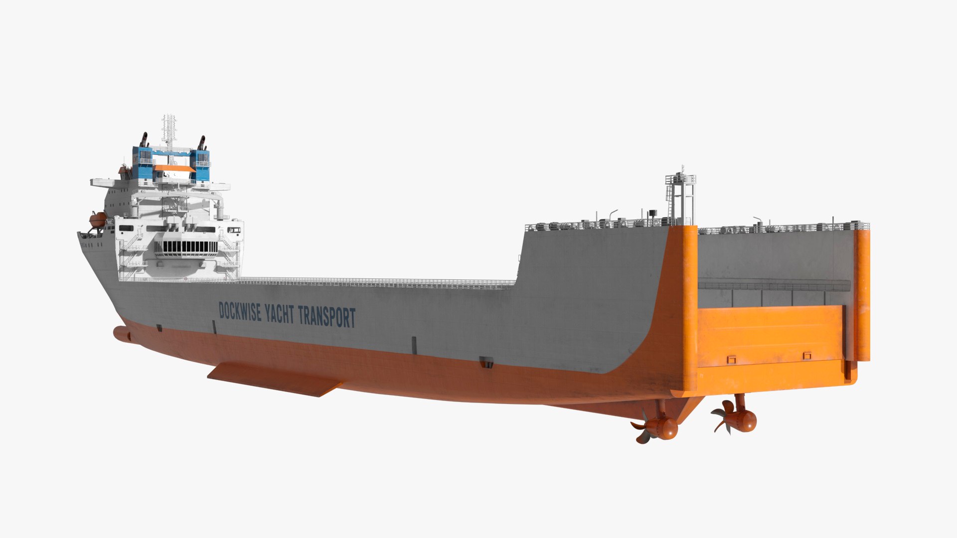 Dockwise Yacht Express Transport Vessel 3D Model - TurboSquid 2445999