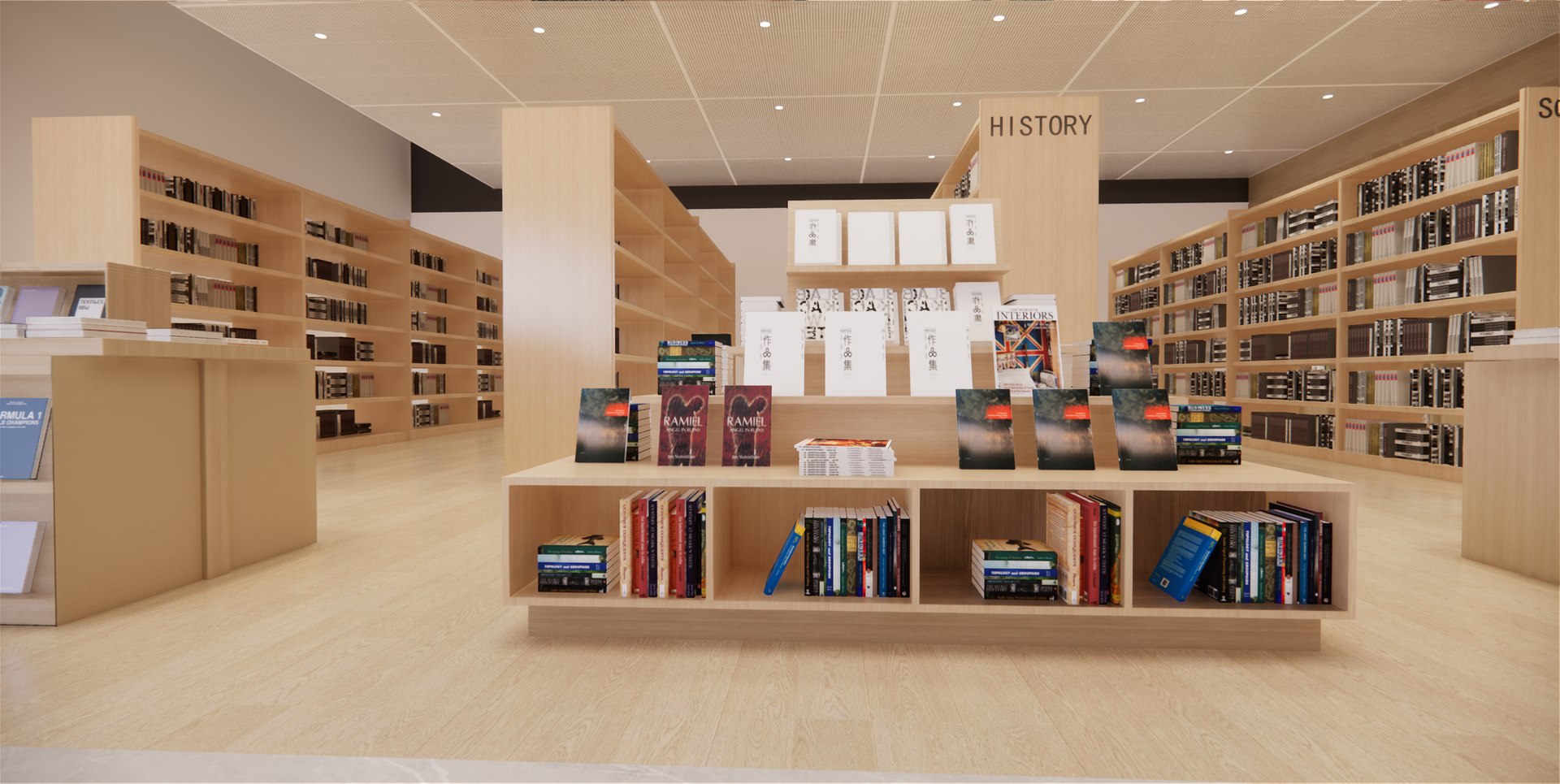 Bookstore Cafe Shop Interior-A9 3D Model - TurboSquid 2036187