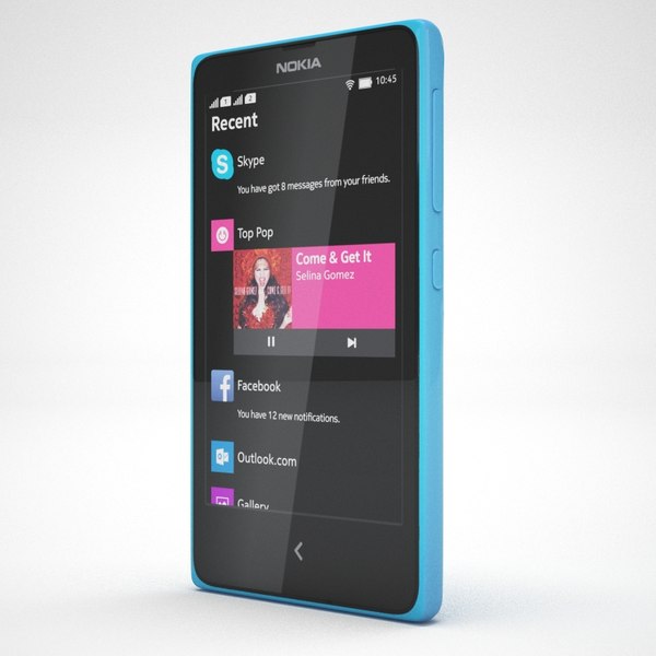 3d nokia x blue
