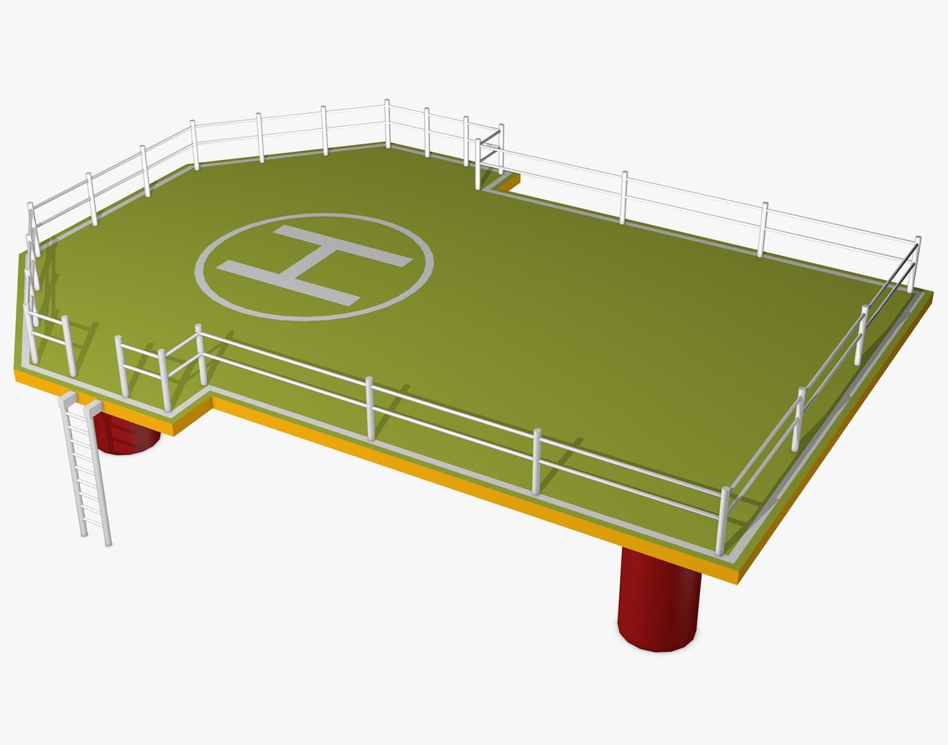helicopter platform 3d 3ds