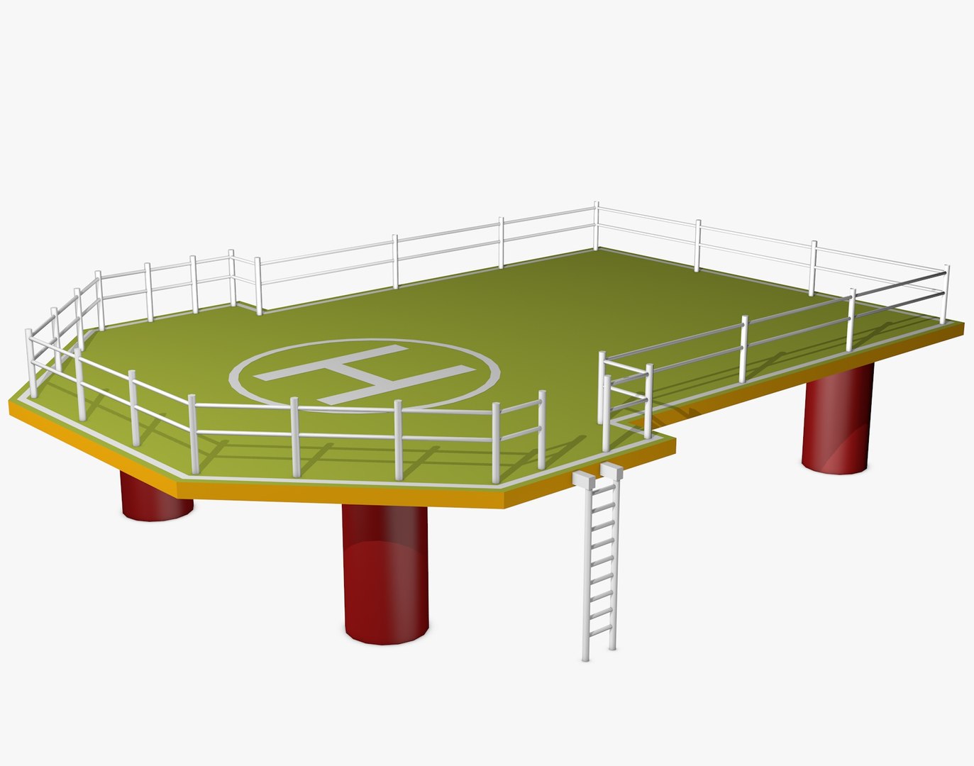 helicopter platform 3d 3ds