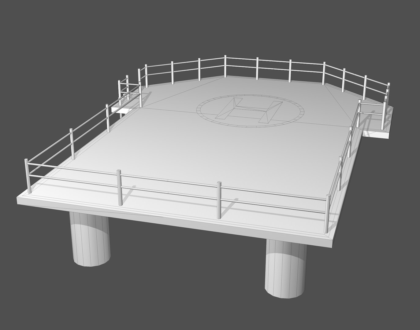 helicopter platform 3d 3ds