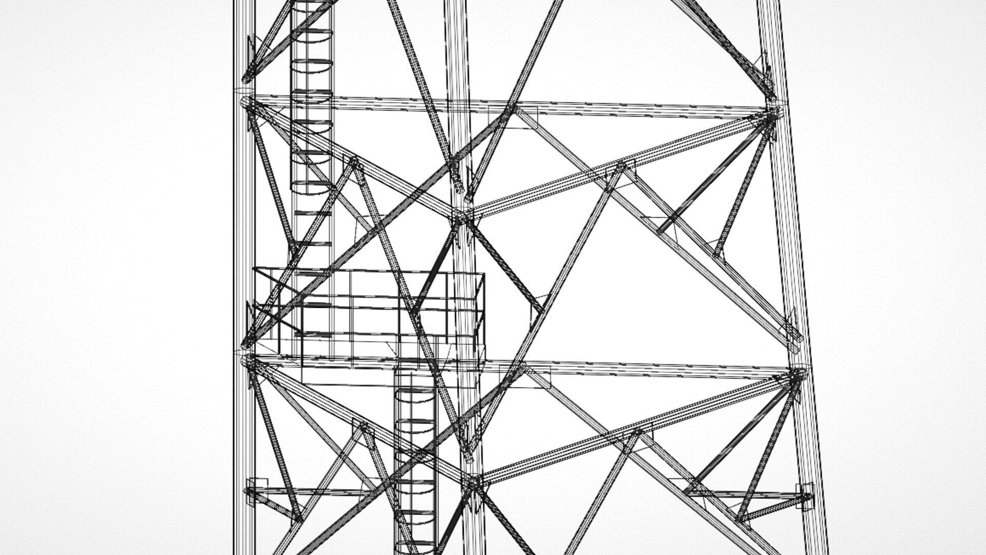 Communication tower 3D model - TurboSquid 2026026