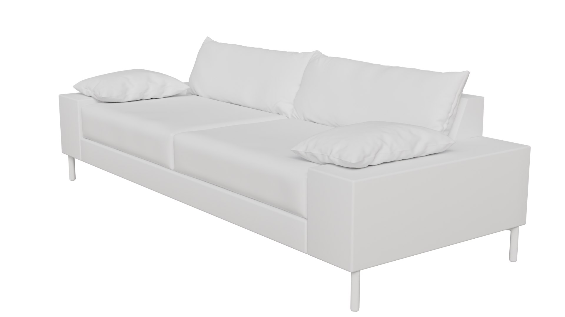 3D Realistic Couch Texture Not Included Model - TurboSquid 2269267