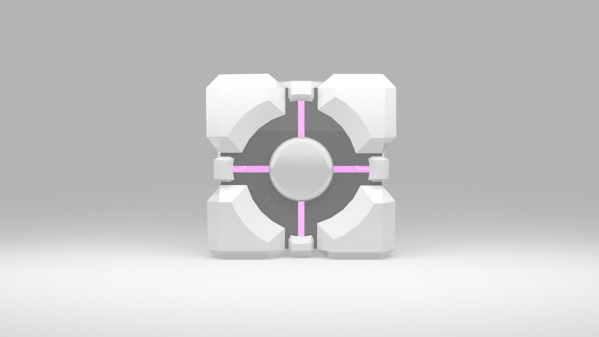 Free Aperture Companion Cube 3d Model