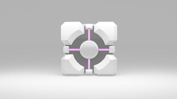 free aperture companion cube 3d model