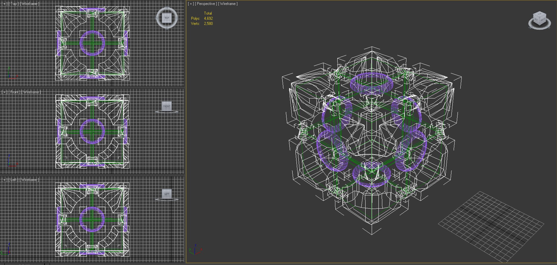 Free Aperture Companion Cube 3d Model