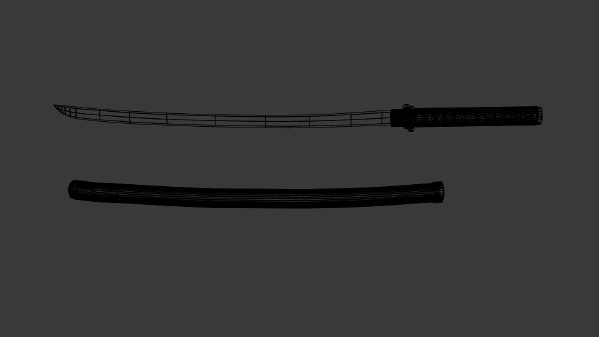 3d model samuray sword
