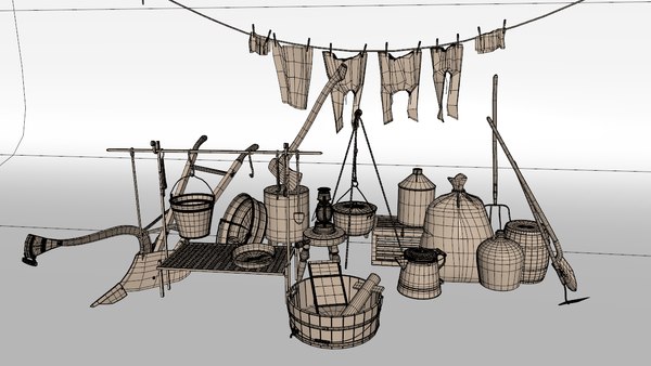 3d model covered wagon