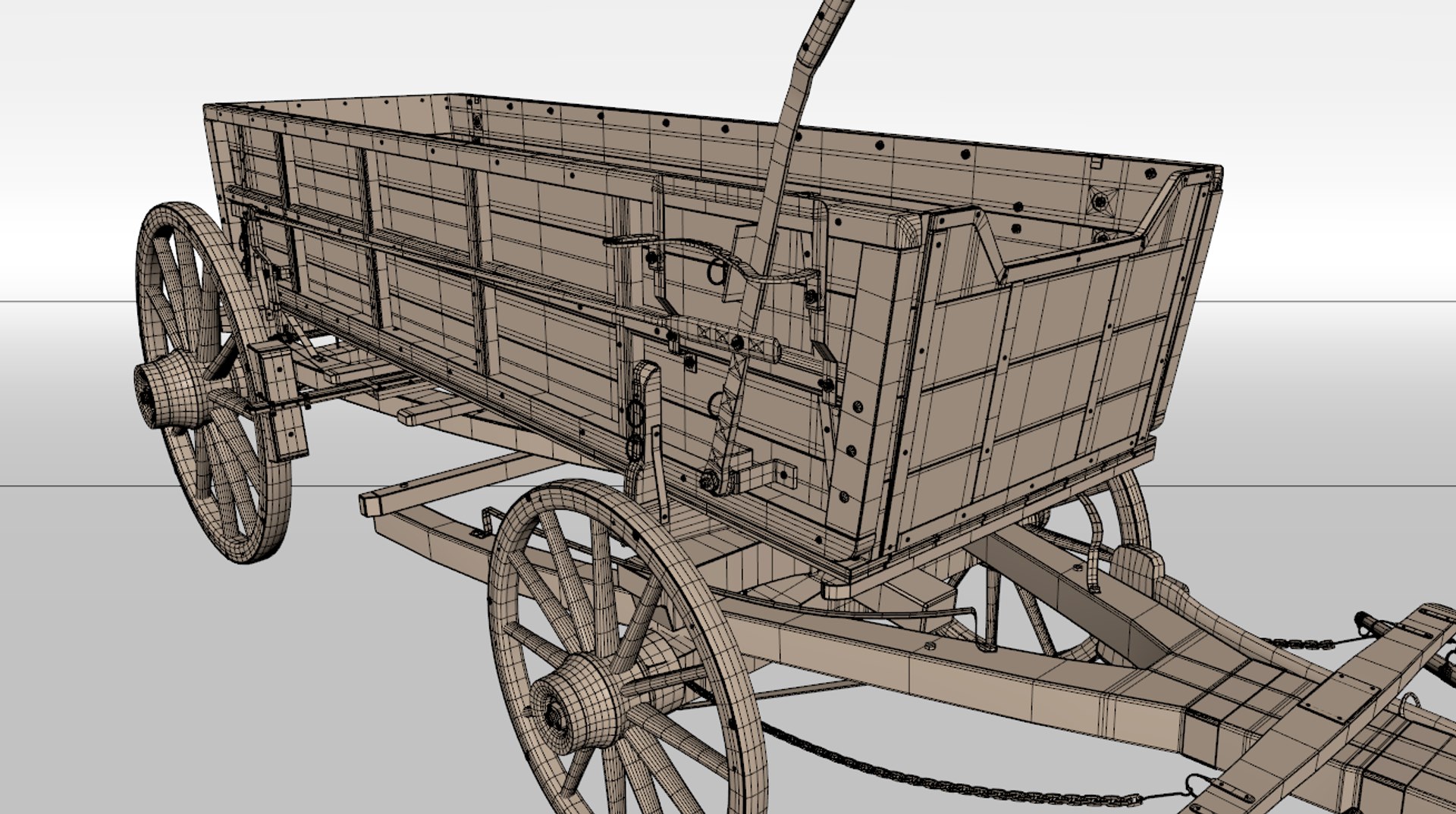 3d Model Covered Wagon
