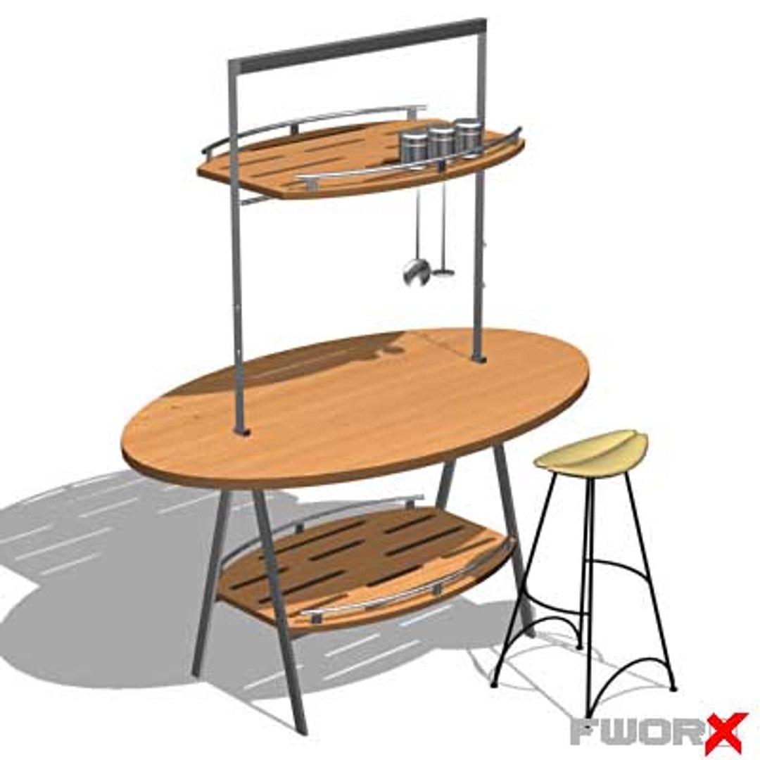 table kitchen 3d max