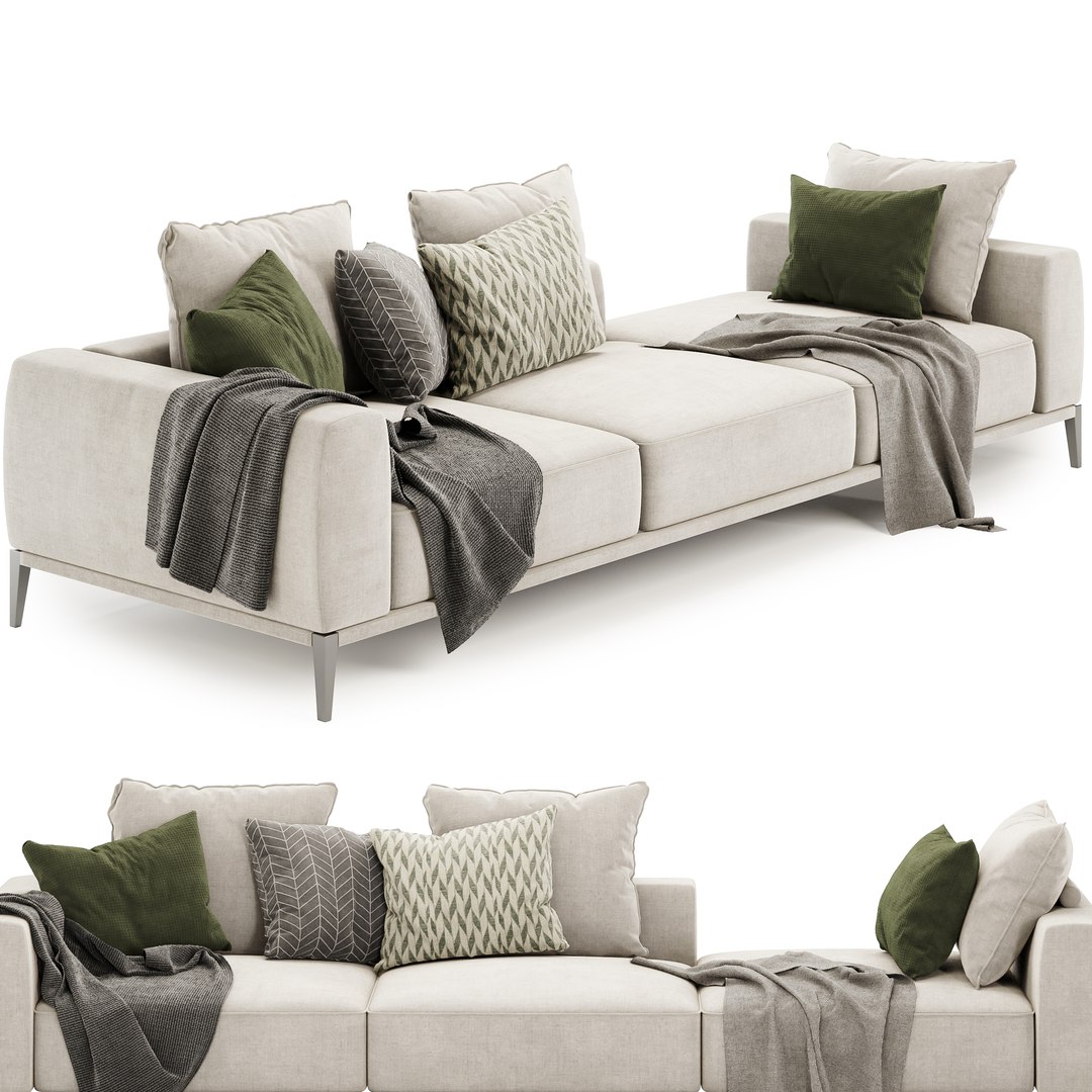 3D Romeo Lounge Sofa By Flexform Model - TurboSquid 2238281