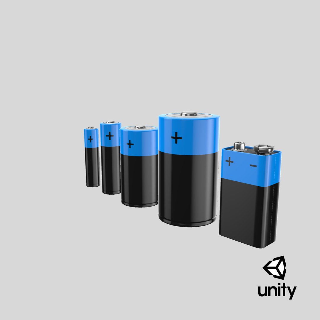 3D Battery Set - TurboSquid 1571101