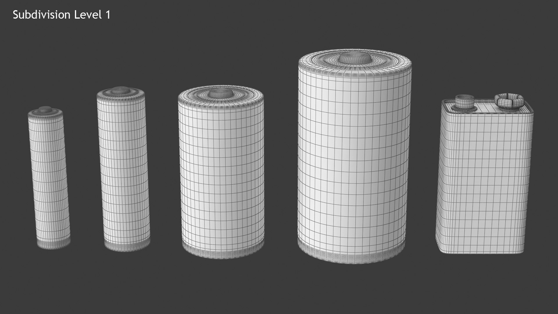 3D Battery Set - TurboSquid 1571101