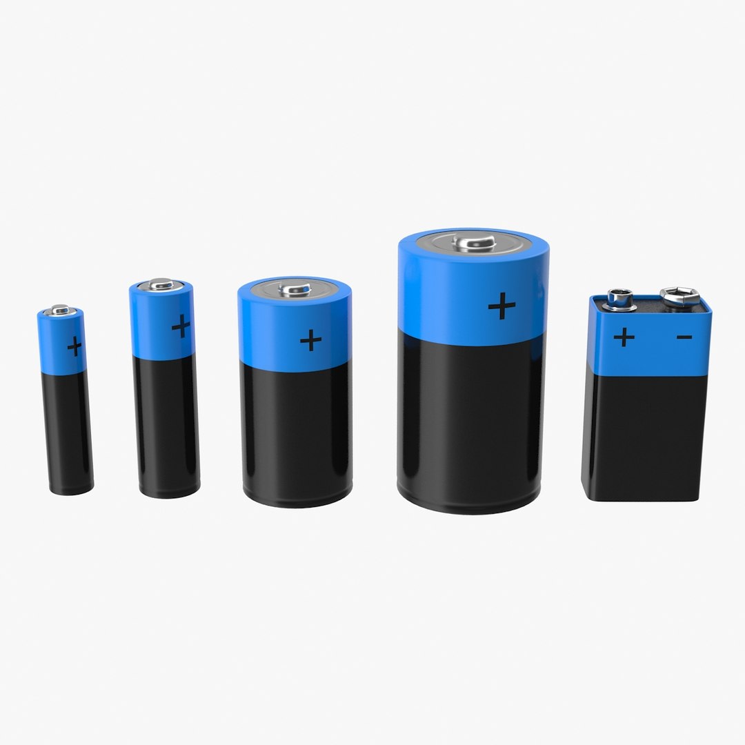 3D battery set - TurboSquid 1571101